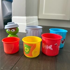 Sesame Street | Toys | Sesame Street Stacking Cups Euc | Poshmark